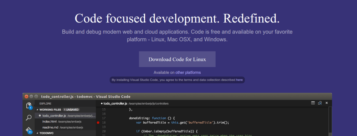 Microsoft lança Visual Studio Code para Linux - Diolinux