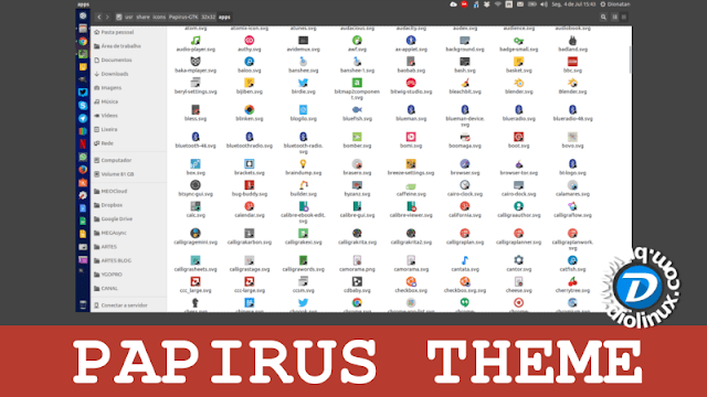 Instale o belo "Papirus Icon Theme" no seu Ubuntu - Diolinux