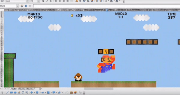 Incrível! Stop Motion Super Mario Bros no OpenOffice/Excel - Diolinux