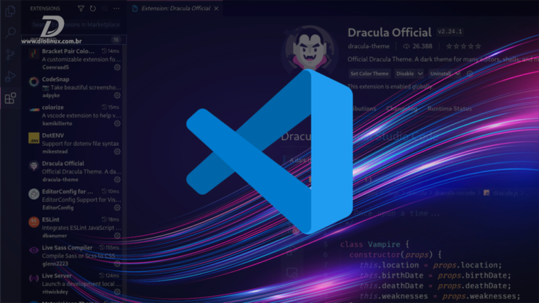 Como instalar temas no Visual Studio Code - Diolinux
