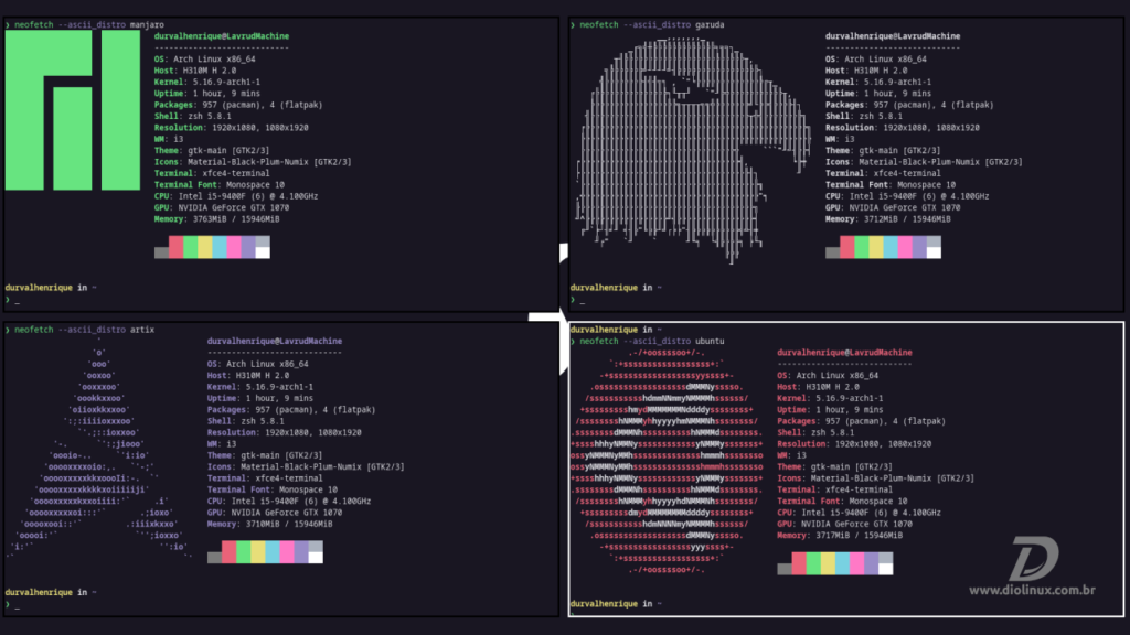 Como personalizar a aparência do Neofetch - Diolinux