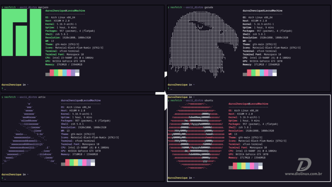 Como personalizar a aparência do Neofetch - Diolinux