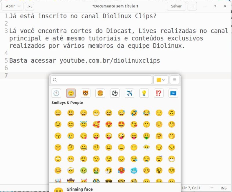 Guia completo para utilizar emojis no Linux - Diolinux