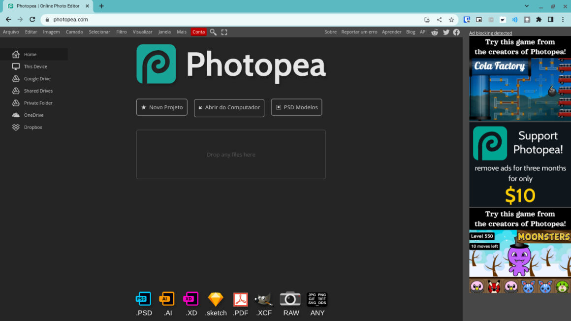Tutorial de como usar o Photopea Online - Diolinux