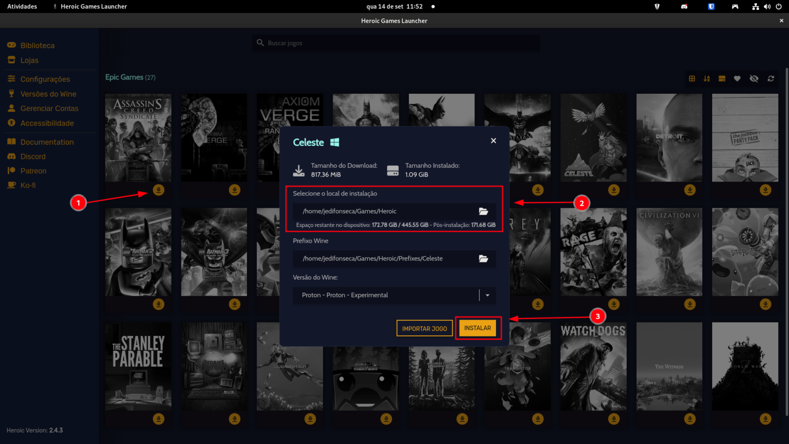 Como instalar o Heroic Games Launcher! Tutorial completo. - Diolinux