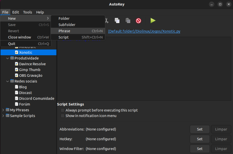 Crie macros de teclado poderosas com o AutoKey - Diolinux