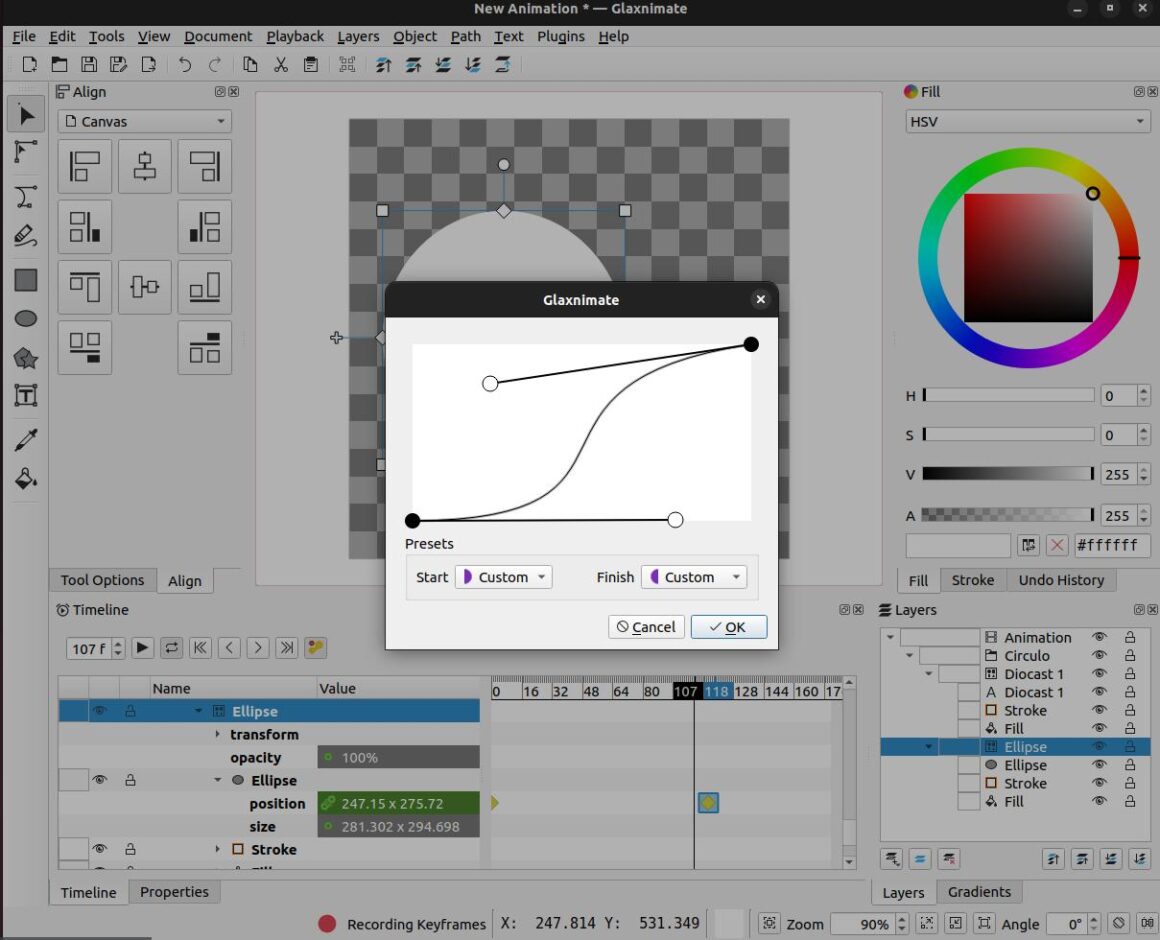 Glaxnimate programa de animação de gráficos vetoriais simples e rápido ...