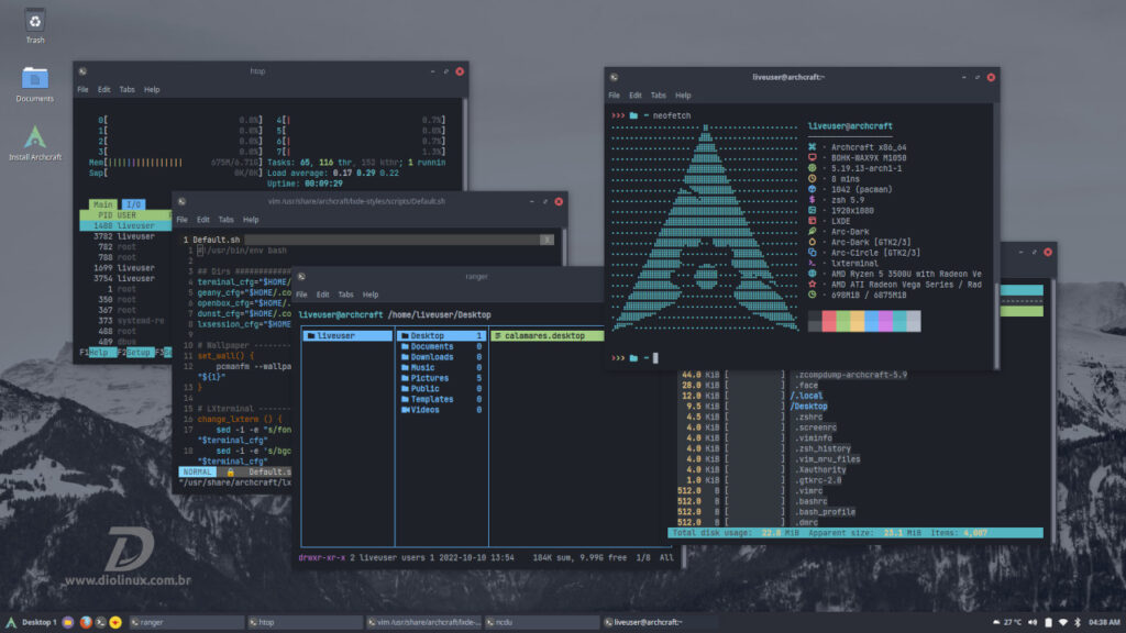 Archcraft LXDE: análise completa e algumas dicas - Diolinux