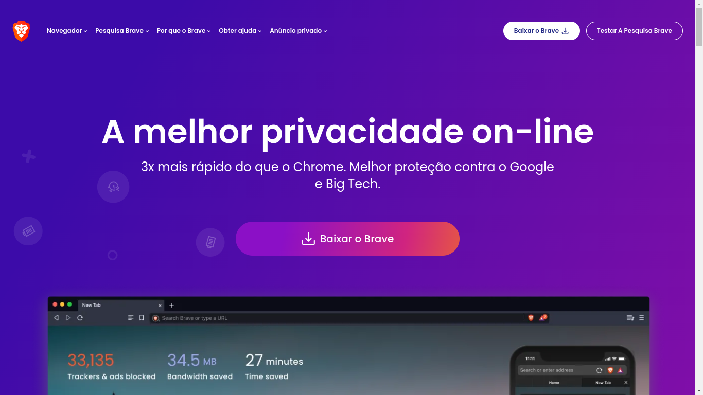 O Brave realmente é um navegador que protege a privacidade?