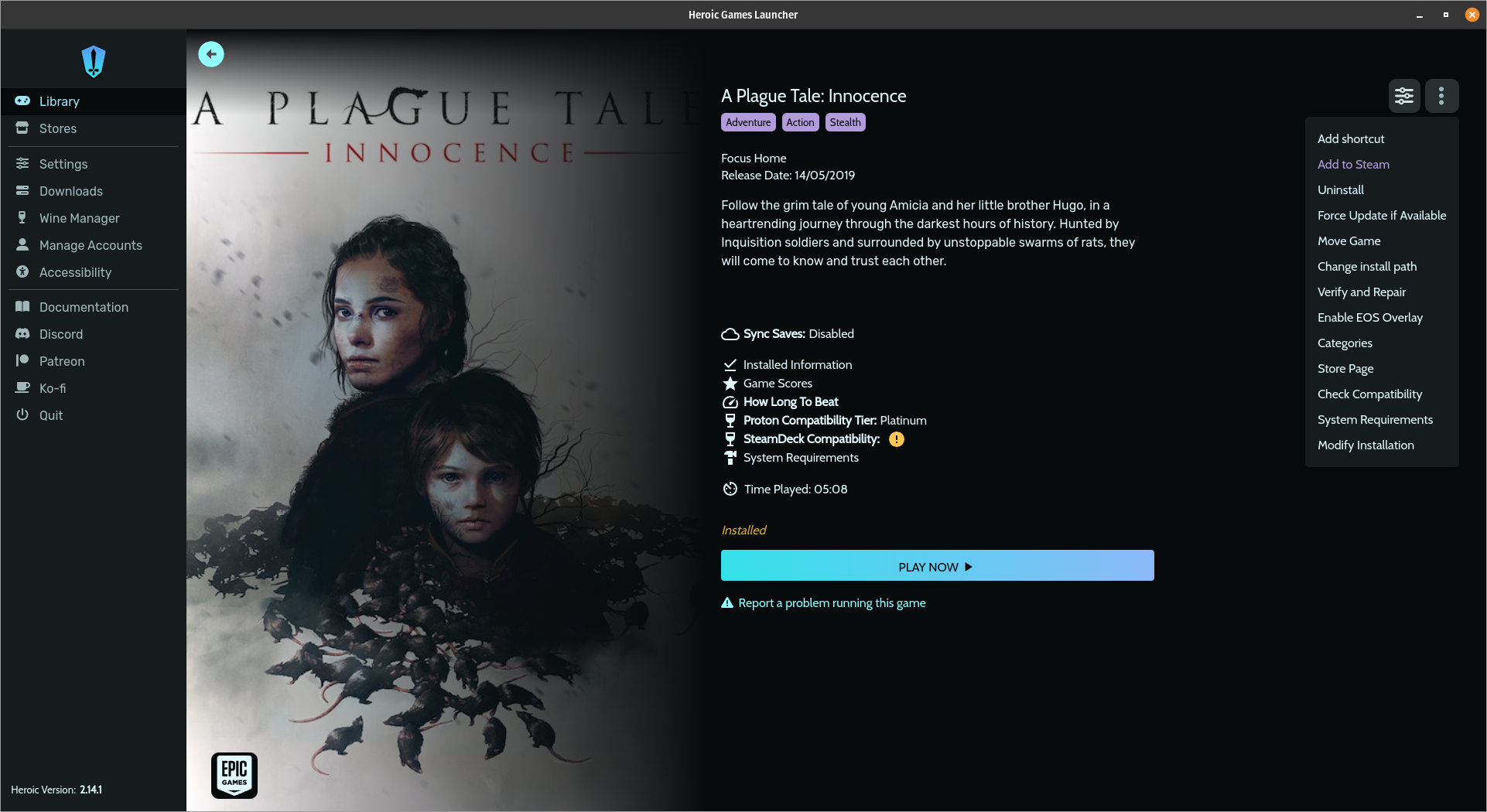 Como abrir jogos da Epic Games e outras lojas pelo Steam