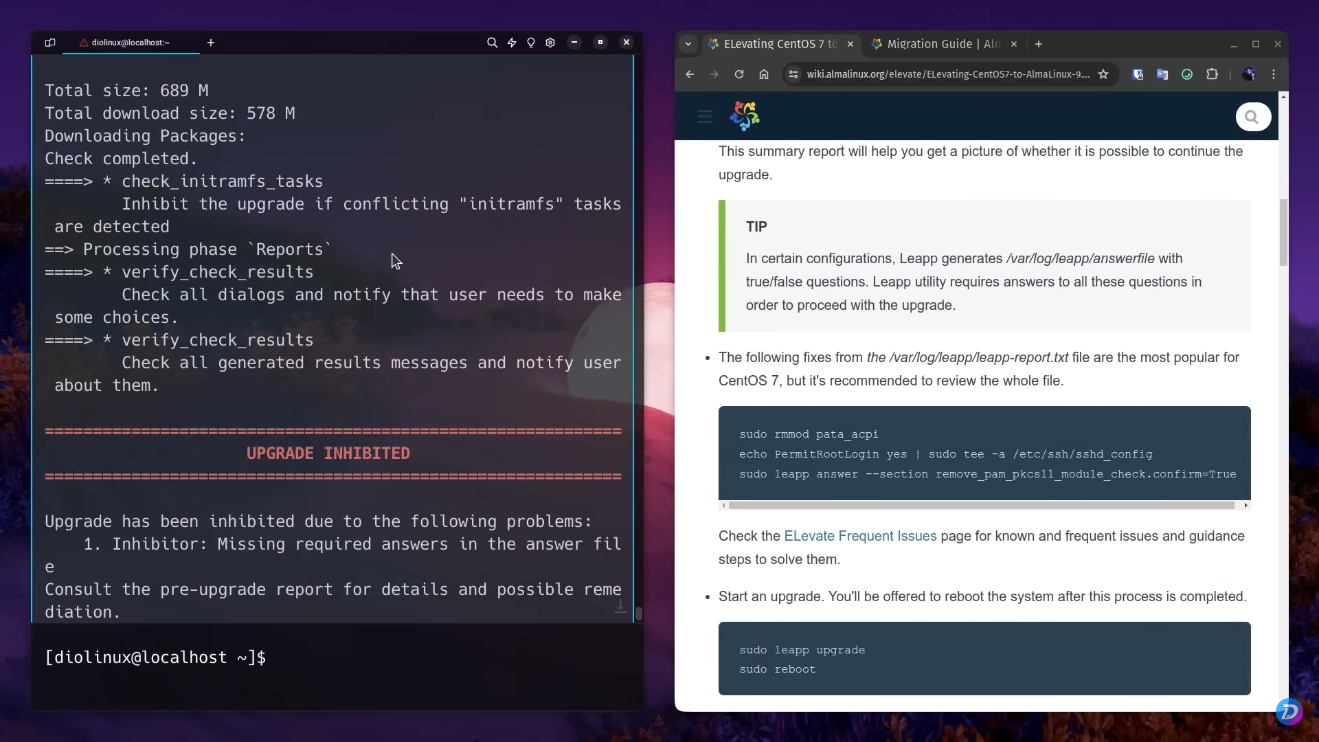 Veja como fizemos para migrar do CentOS 7 para o Alma Linux