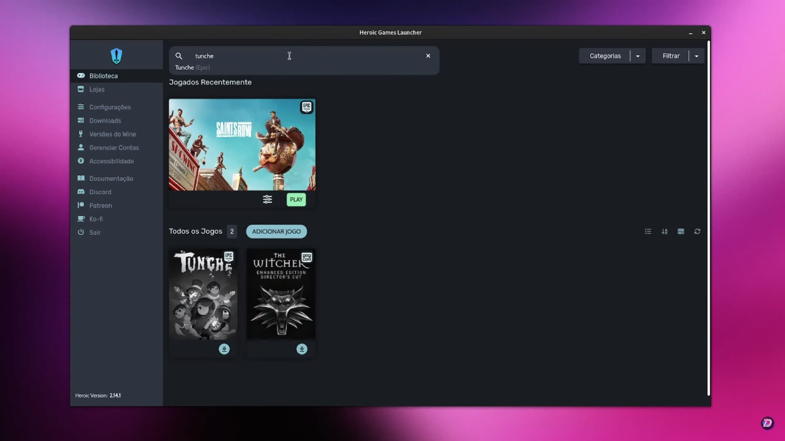 Como utilizar o Heroic Games Launcher para jogar no Linux