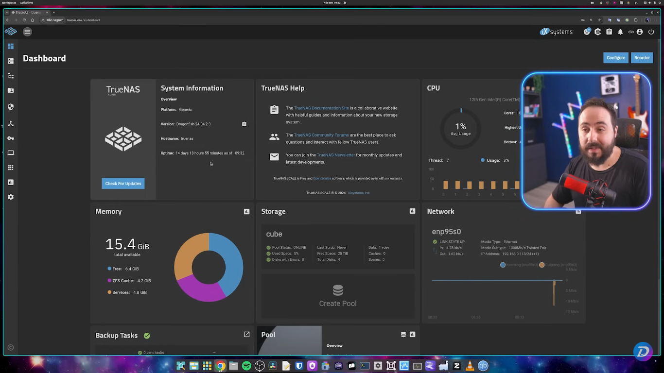 Criamos um servidor de backup completo com o TrueNAS Scale